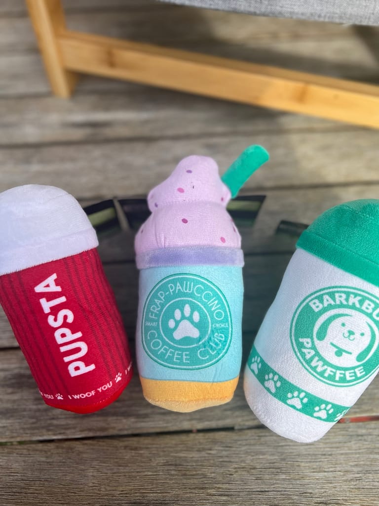 Coffee Cup plush toys with squeaker - Harry and Ginny Designs
